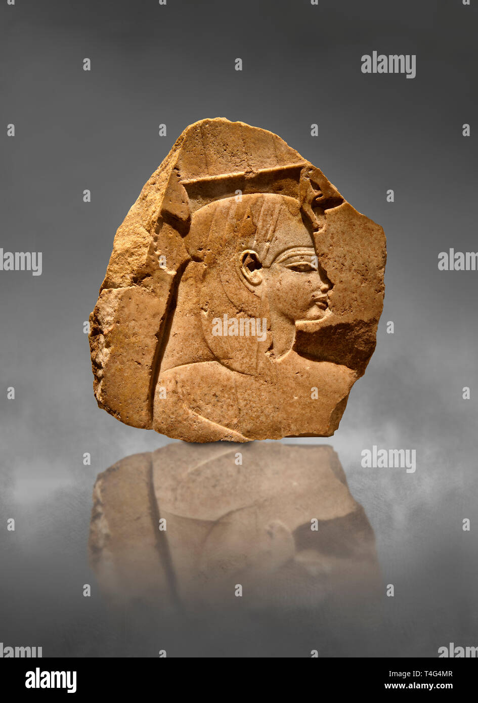 Quartz ancient Egyptian relief sculpture of Queen Tiy from the funerary ...