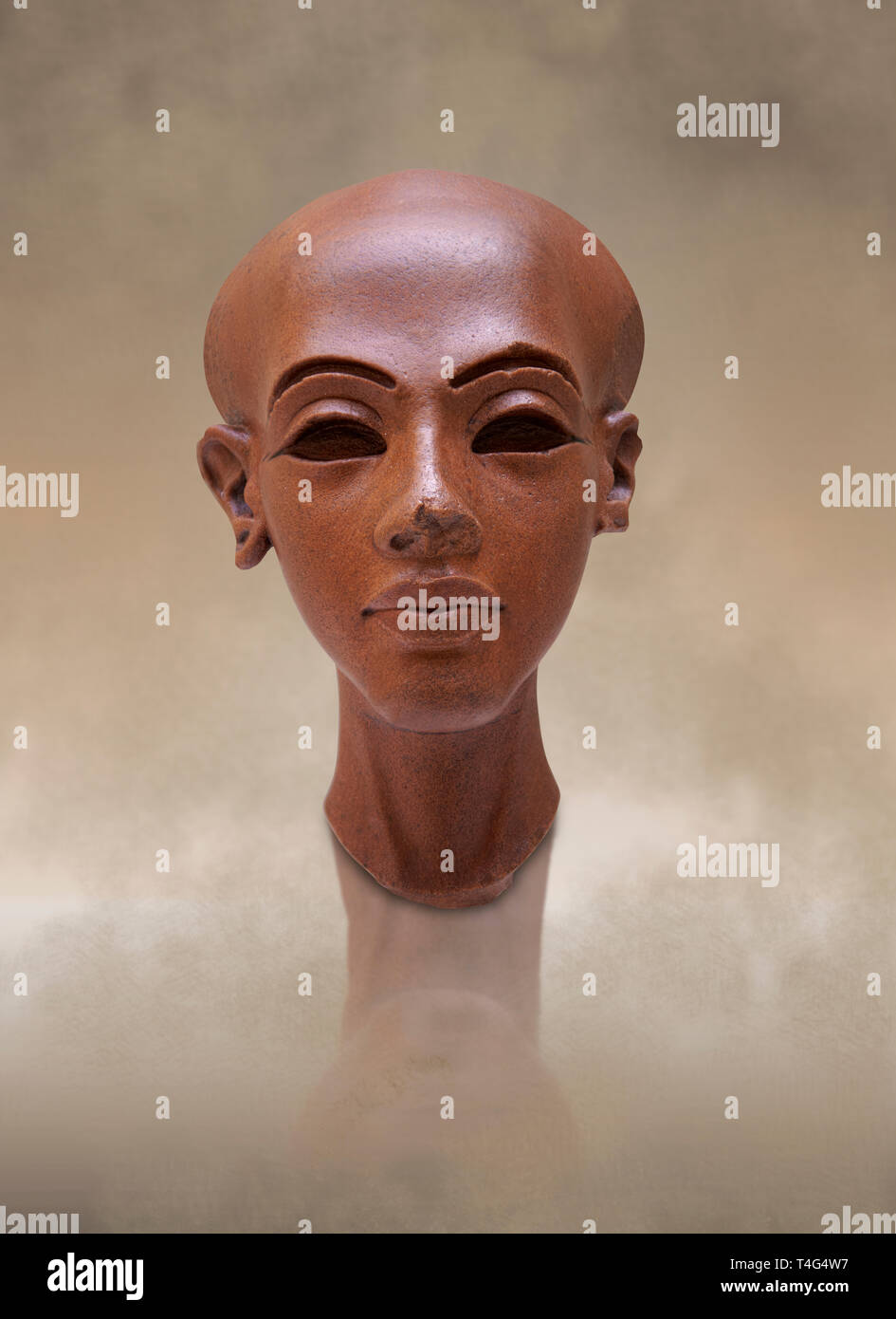 Ancient Egyptian quartz statue head of princess from Amarna. 18th ...