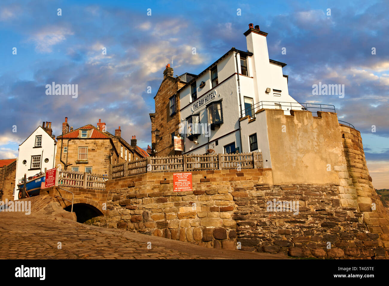 Bay Hotel & fishermans houses of the historic fishing village of Robin ...