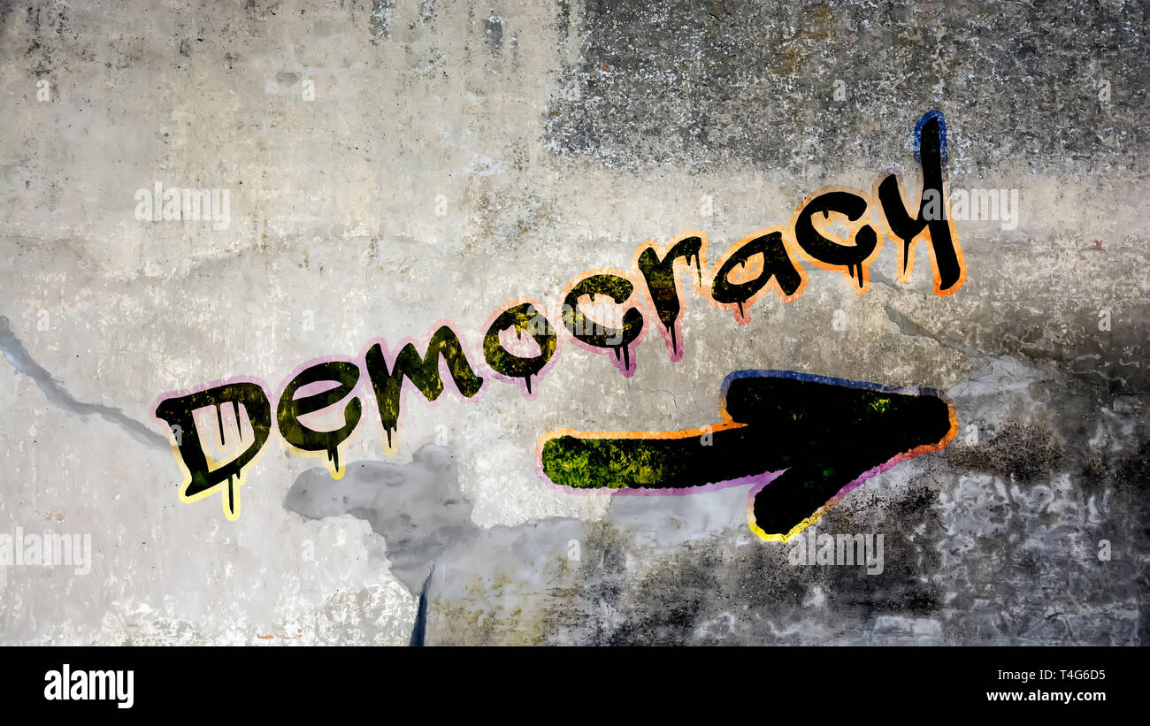 Street Graffiti to Democracy Stock Photo - Alamy