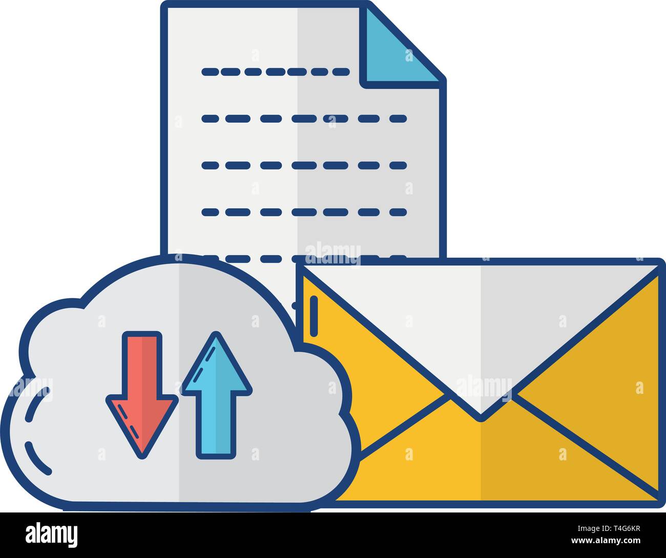 cloud computing data email Stock Vector Image & Art - Alamy