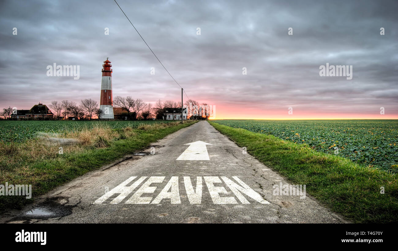 Street Sign to Heaven Stock Photo - Alamy