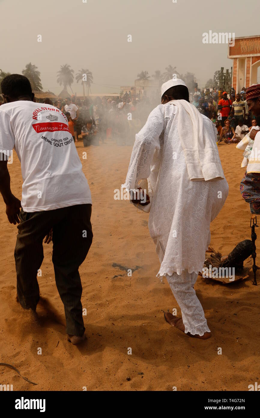 Voodoo festival Ouidah, Benin. Music, dance, singing at the beach to ...
