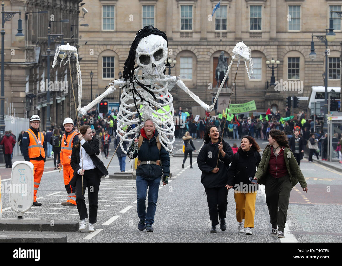 Climate protesters join Extinction Rebellion Scotland as they form a ...