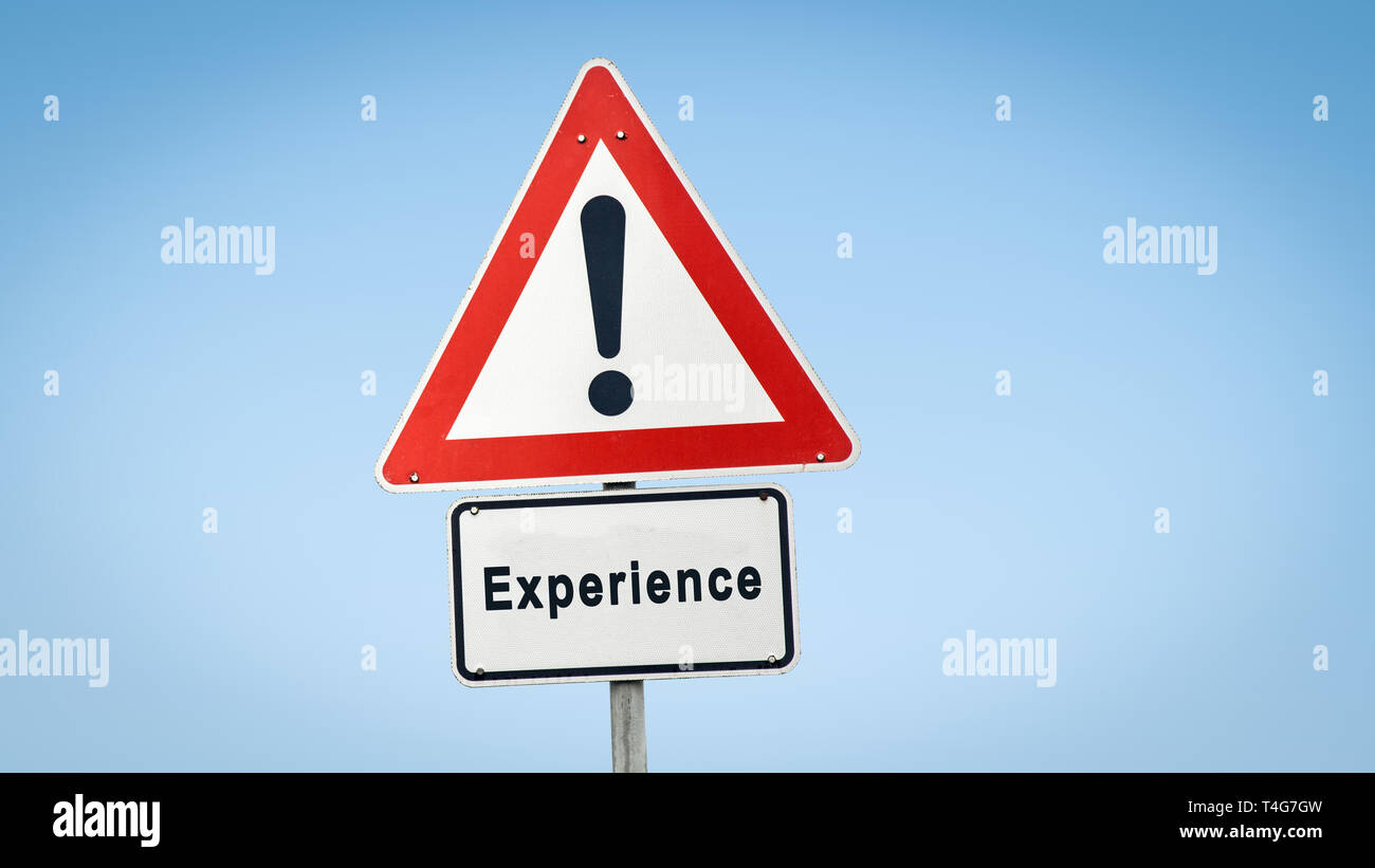 Street Sign to Experience Stock Photo - Alamy