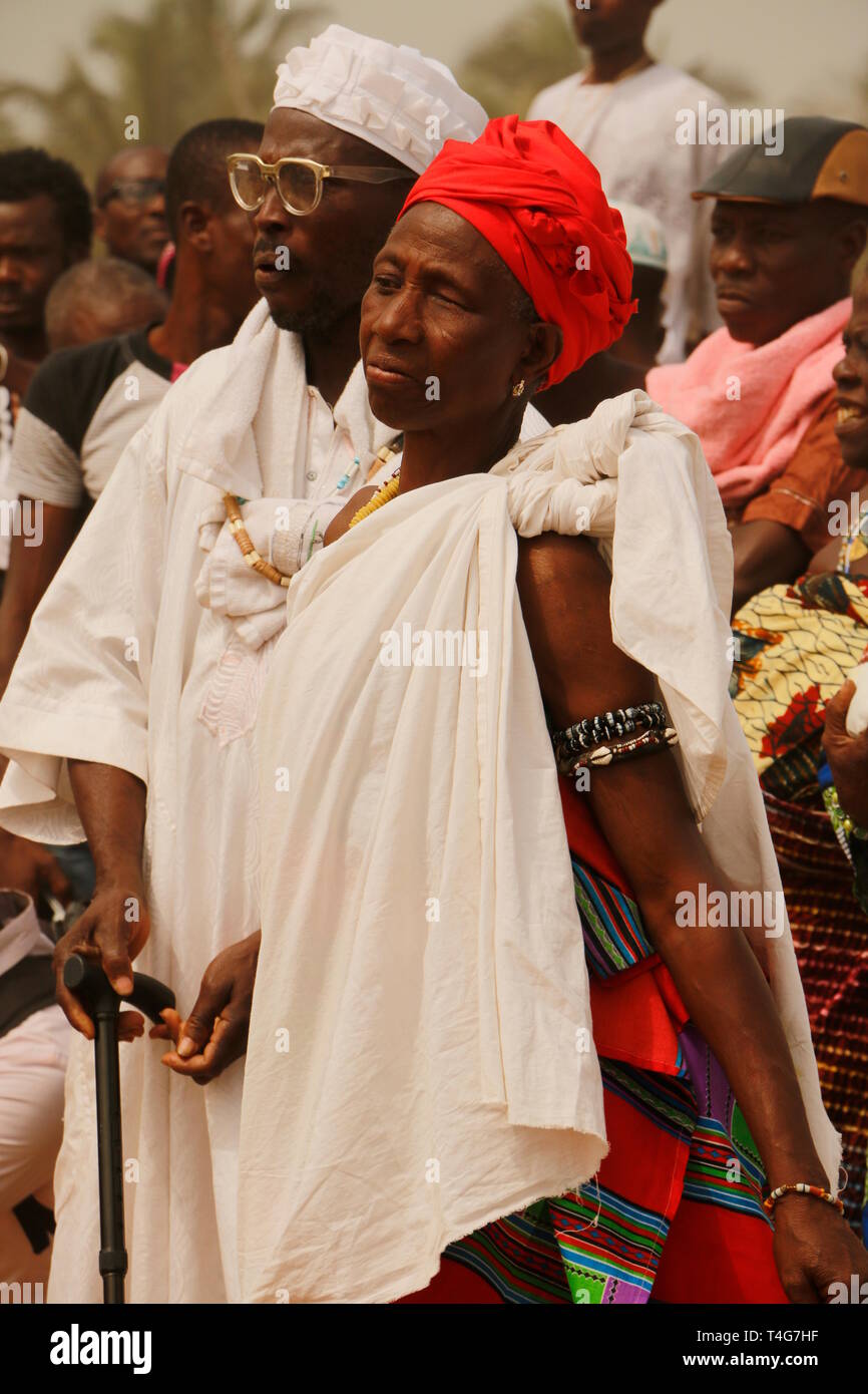 Voodoo festival Ouidah, Benin. Music, dance, singing at the beach to ...