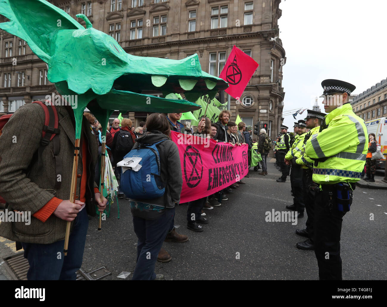 Climate protesters join Extinction Rebellion Scotland as they form a ...