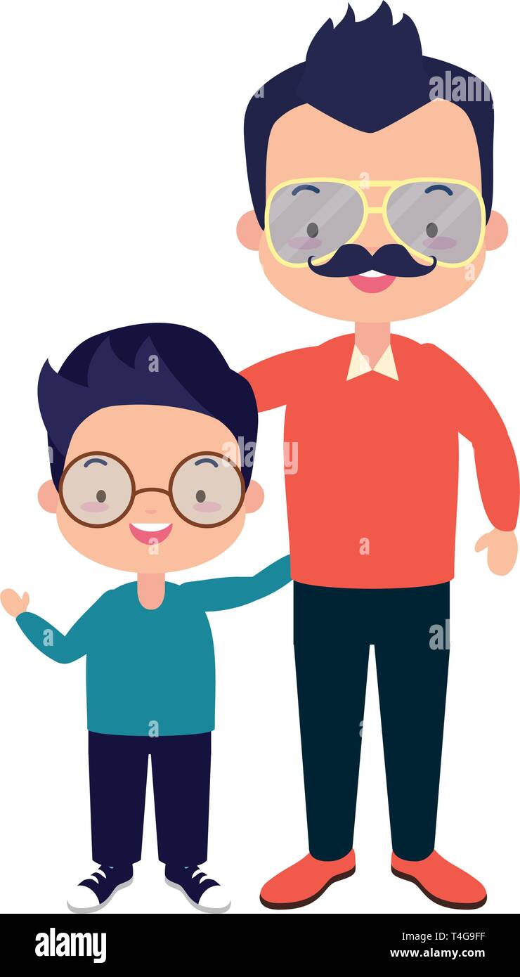 dad and son Stock Vector Image & Art - Alamy