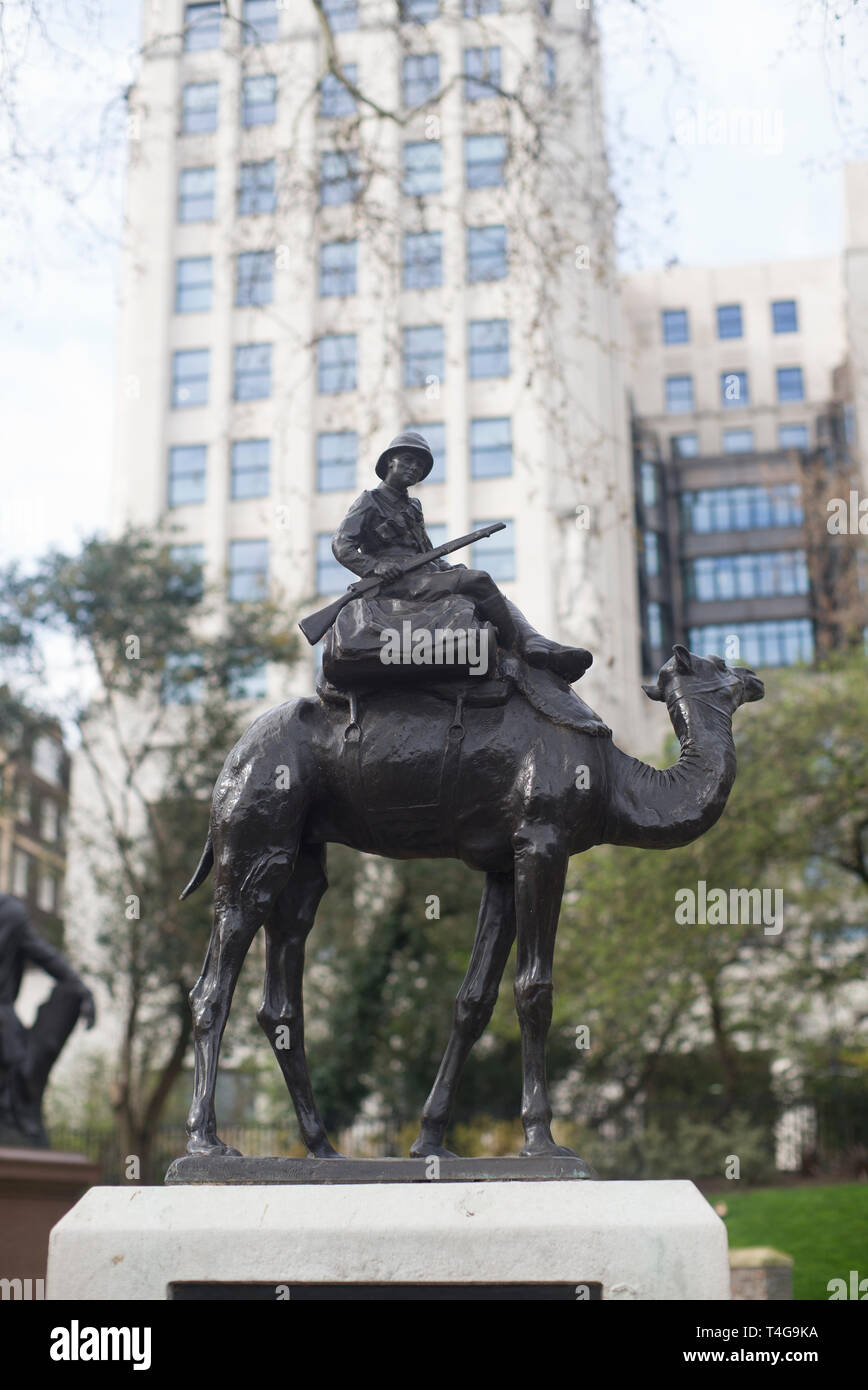 Imperial Camel Corps memorial in London Stock Photo - Alamy