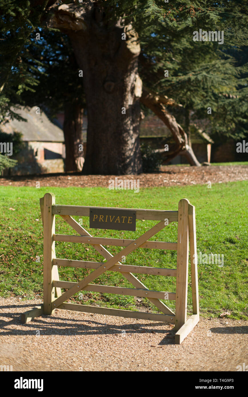 Private Gate entrance to manor house Stock Photo - Alamy