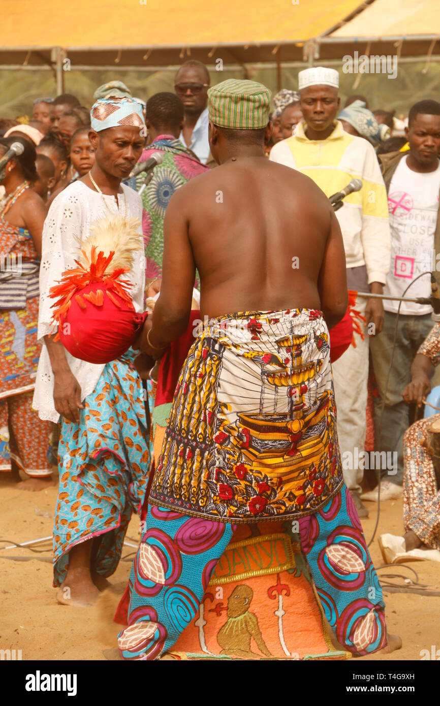 Voodoo festival Ouidah, Benin. Music, dance, singing at the beach to ...