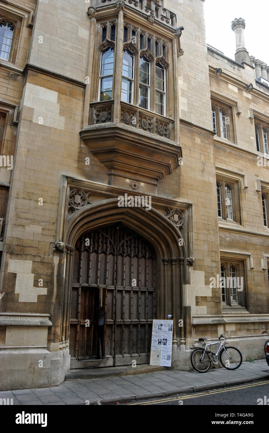 Main entrance at Jesus College in Turl Street, Oxford, Britain Stock ...