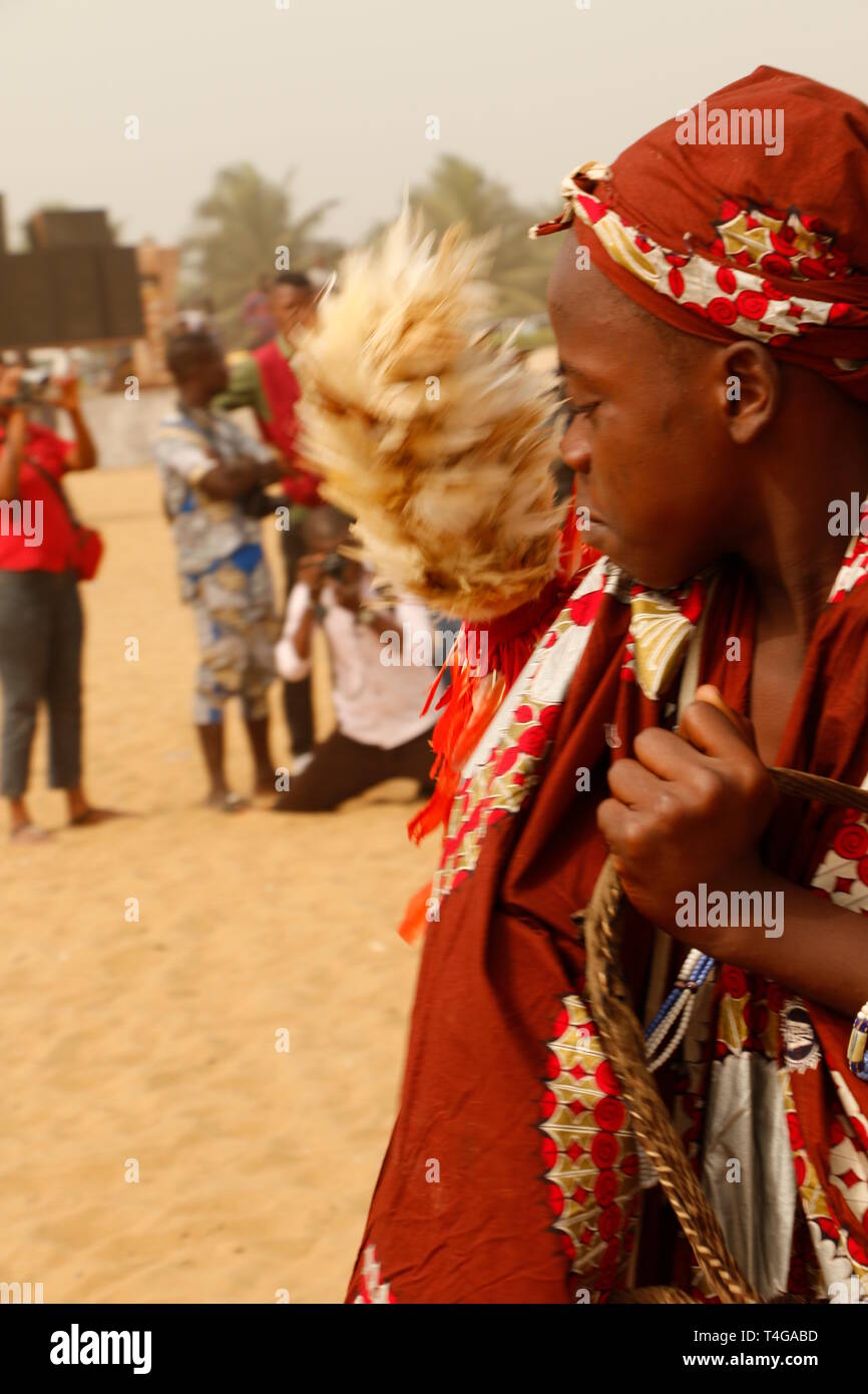 Voodoo festival Ouidah, Benin. Music, dance, singing at the beach to ...