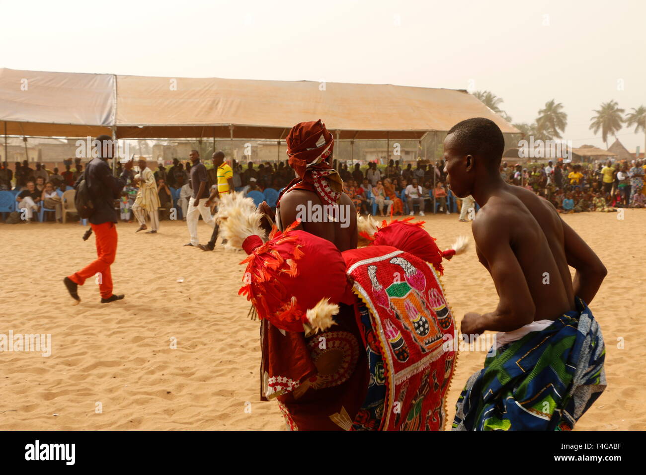 Voodoo festival Ouidah, Benin. Music, dance, singing at the beach to ...