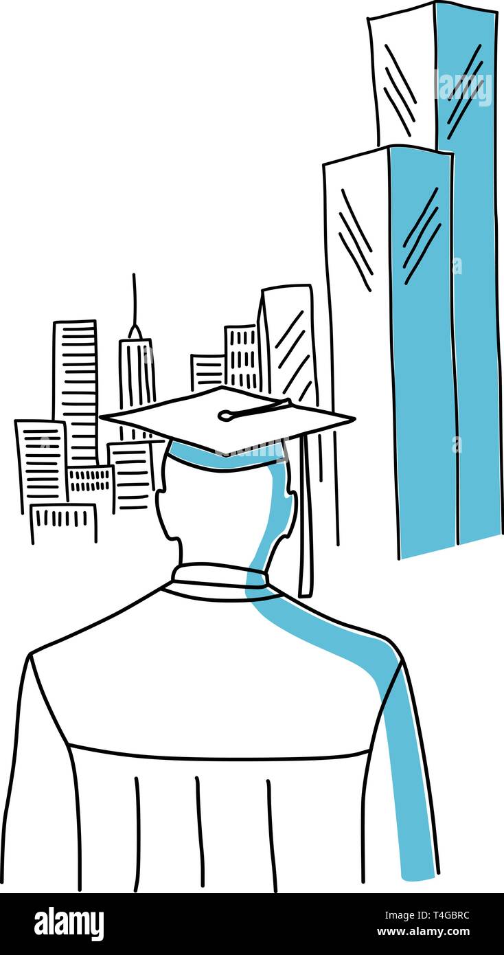 Young graduate man in Stock Vector Images - Alamy