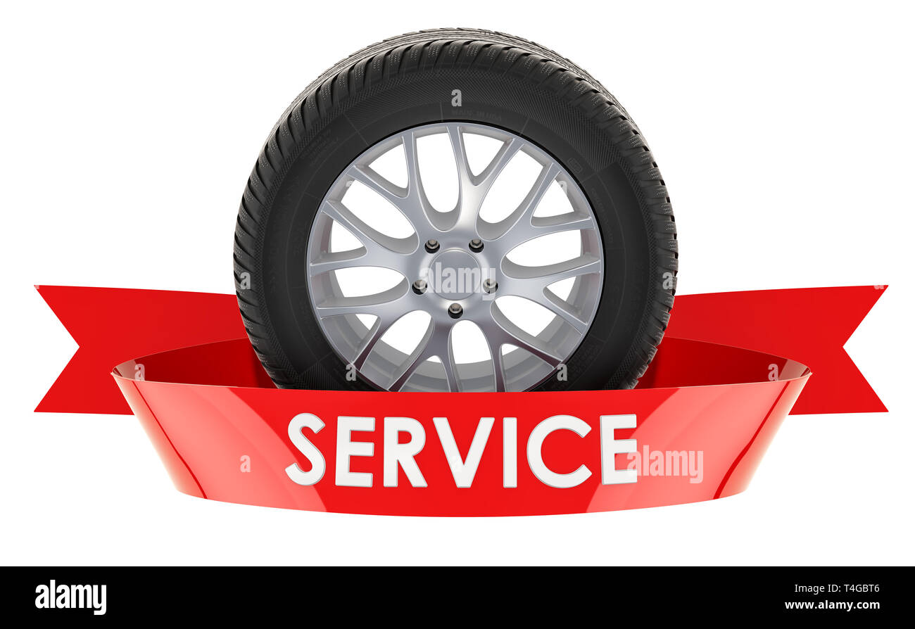 Auto service concept. 3D rendering isolated on white background Stock ...