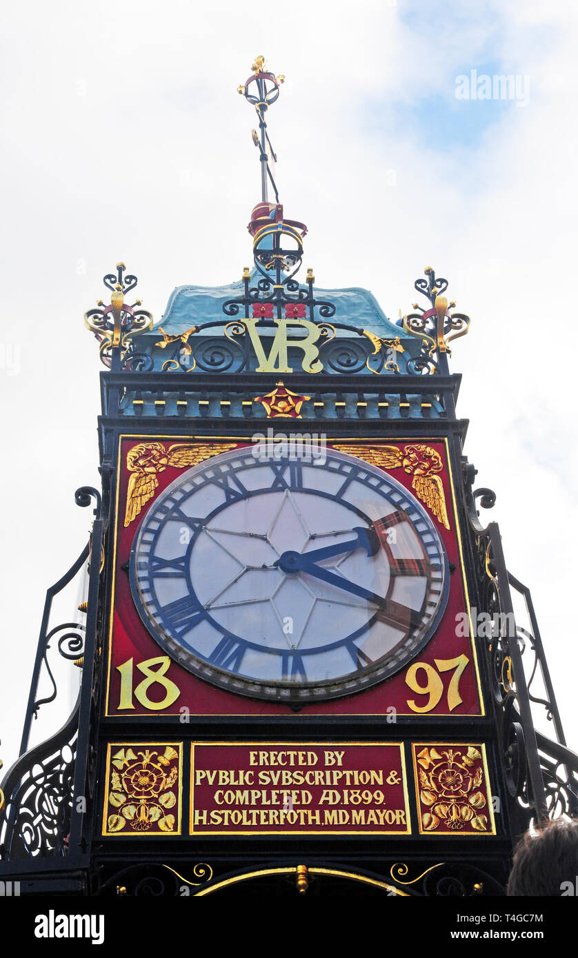 Close up of the Eastgate Clock. Chester Stock Photo - Alamy