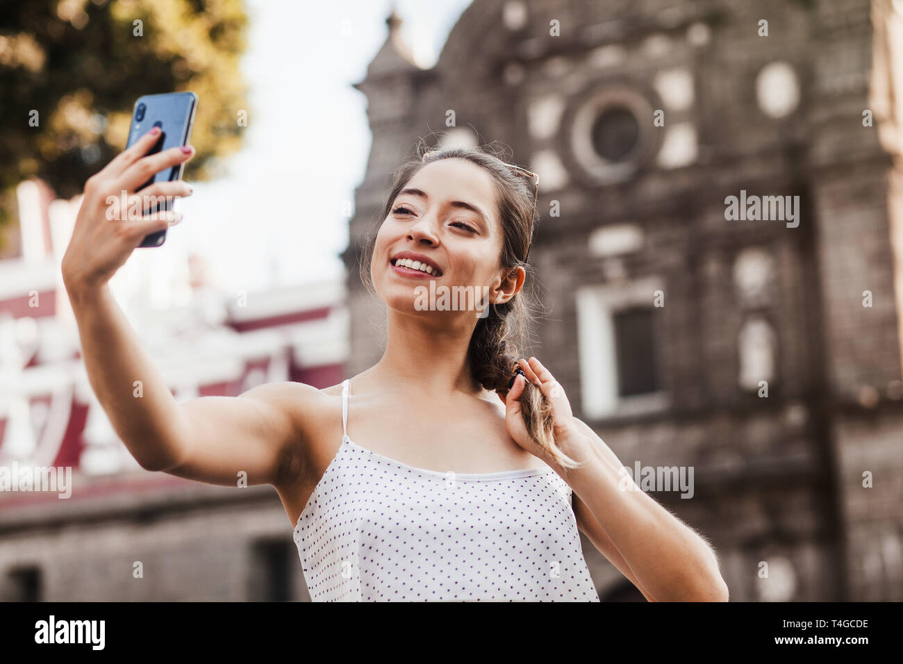 Mexico street people cell phone hi-res stock photography and images - Alamy
