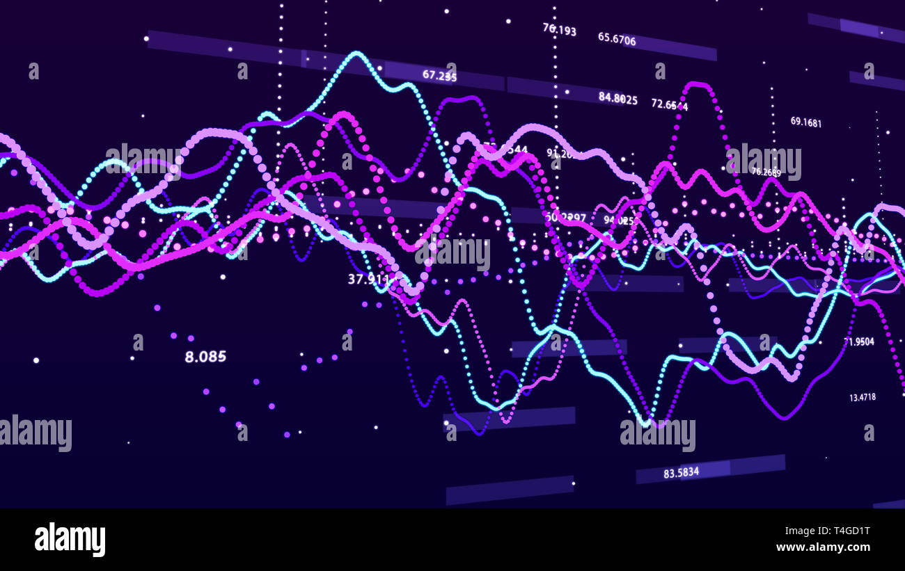 Stock market graph. Big data visualization. investment graph concept ...