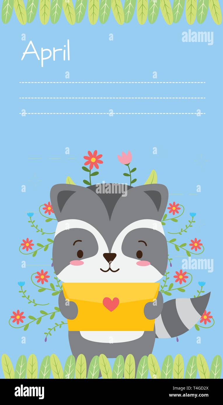 cute animals calendar Stock Vector Image & Art - Alamy