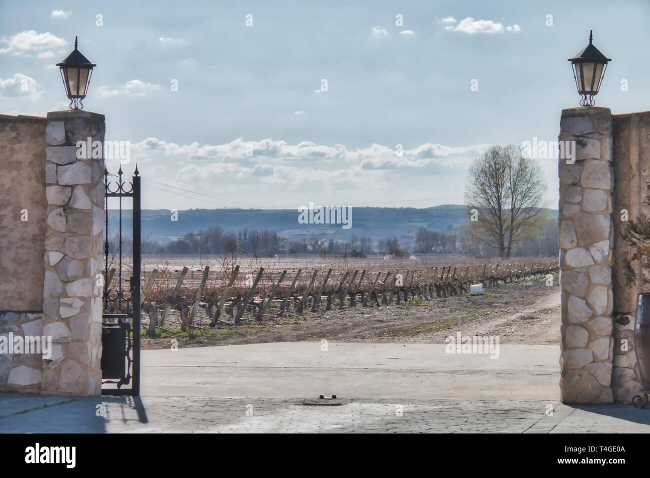 Wine holiday entrance vineyard hi-res stock photography and images - Alamy