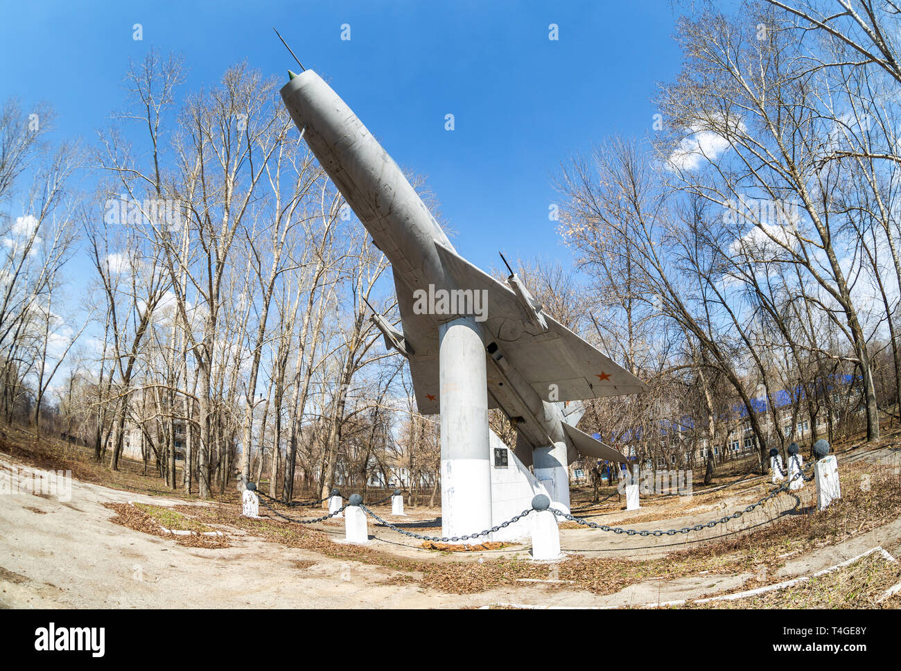 Samara region, Russia - April 13, 2019: Monument to Sukhoi Su-9 (NATO ...