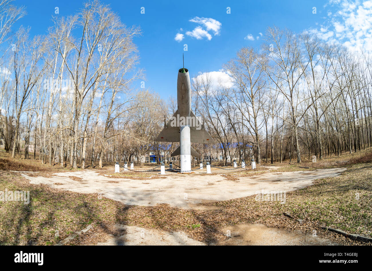 Samara region, Russia - April 13, 2019: Monument to Sukhoi Su-9 (NATO ...