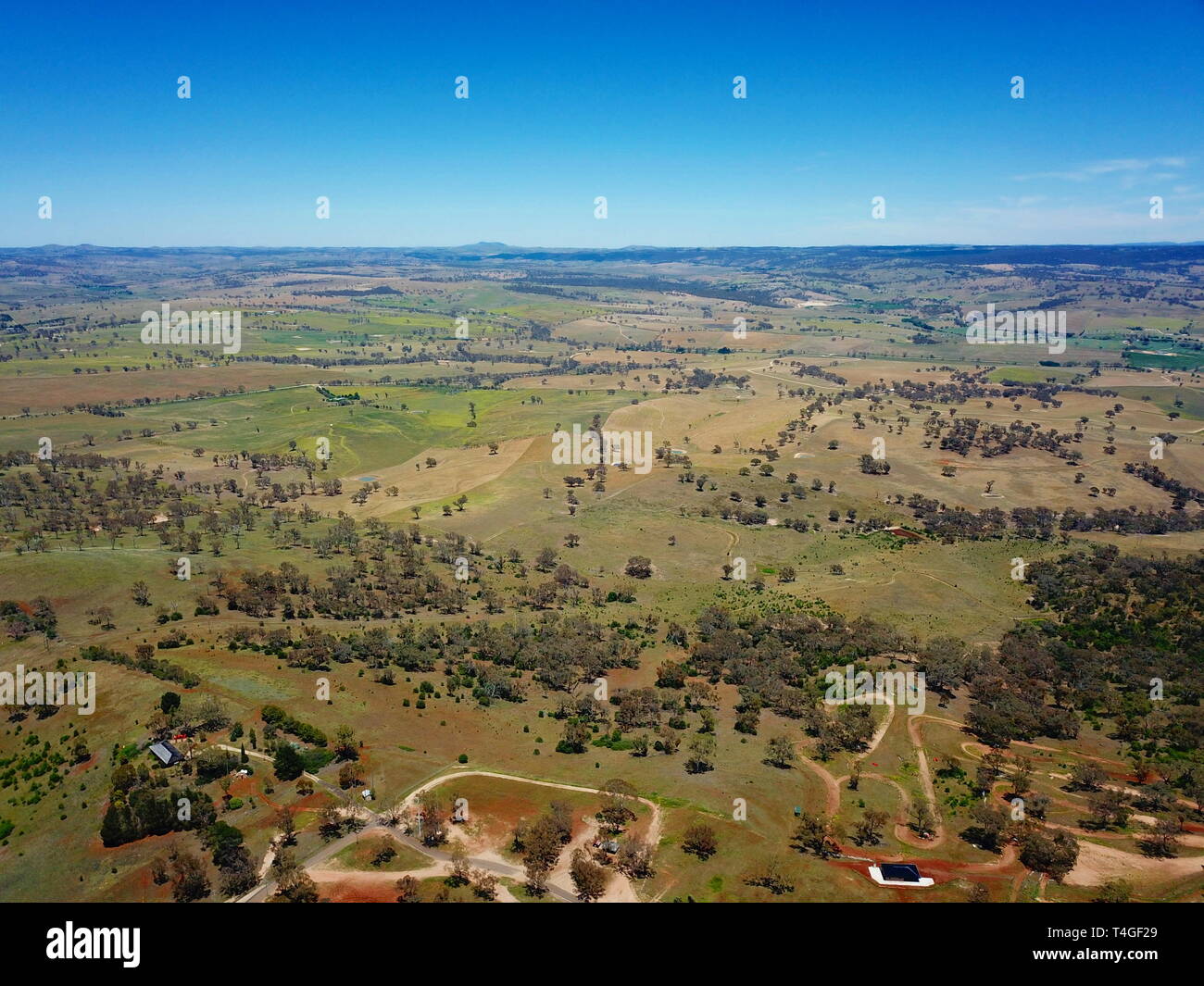 Aerial view of the regional country city of Bathurst from Mount ...