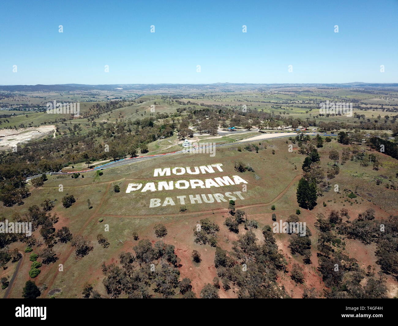 Aerial view of the Mount Panorama Circuit, the home of Australia most ...