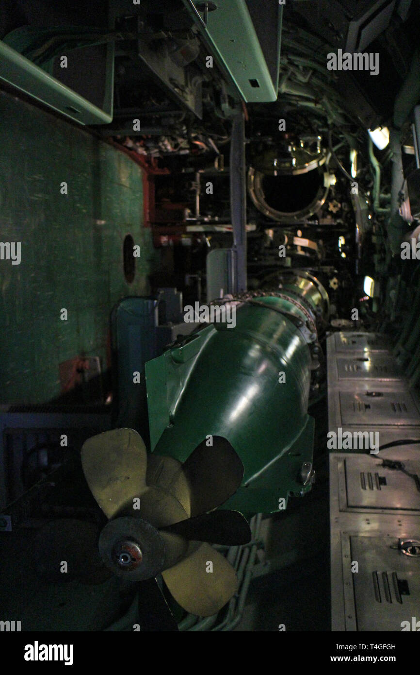 Inside the Growler submarine at the USS Intrepid Sea & Air Museum, New ...