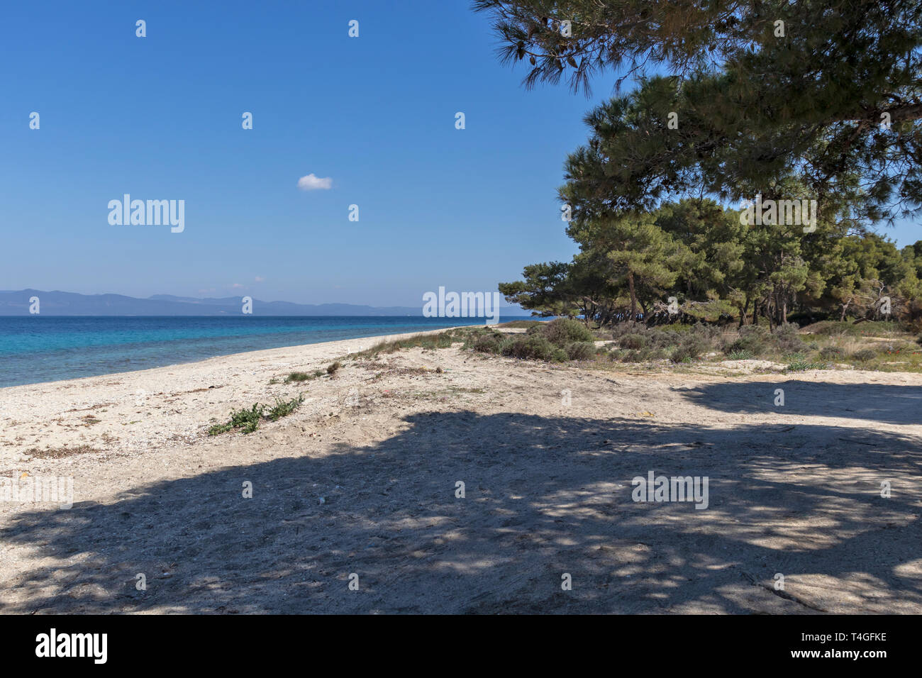 Amazing view of Lagoon Beach at Kassandra Peninsula, Chalkidiki ...