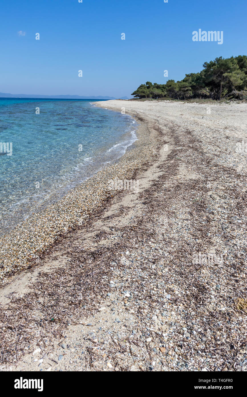 Amazing view of Lagoon Beach at Kassandra Peninsula, Chalkidiki ...