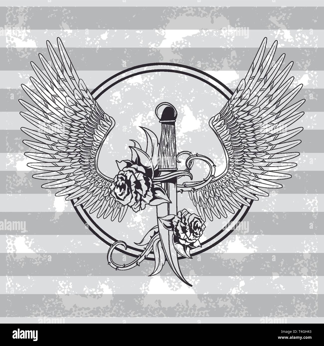 Tattoo old school drawing Stock Vector Image & Art - Alamy