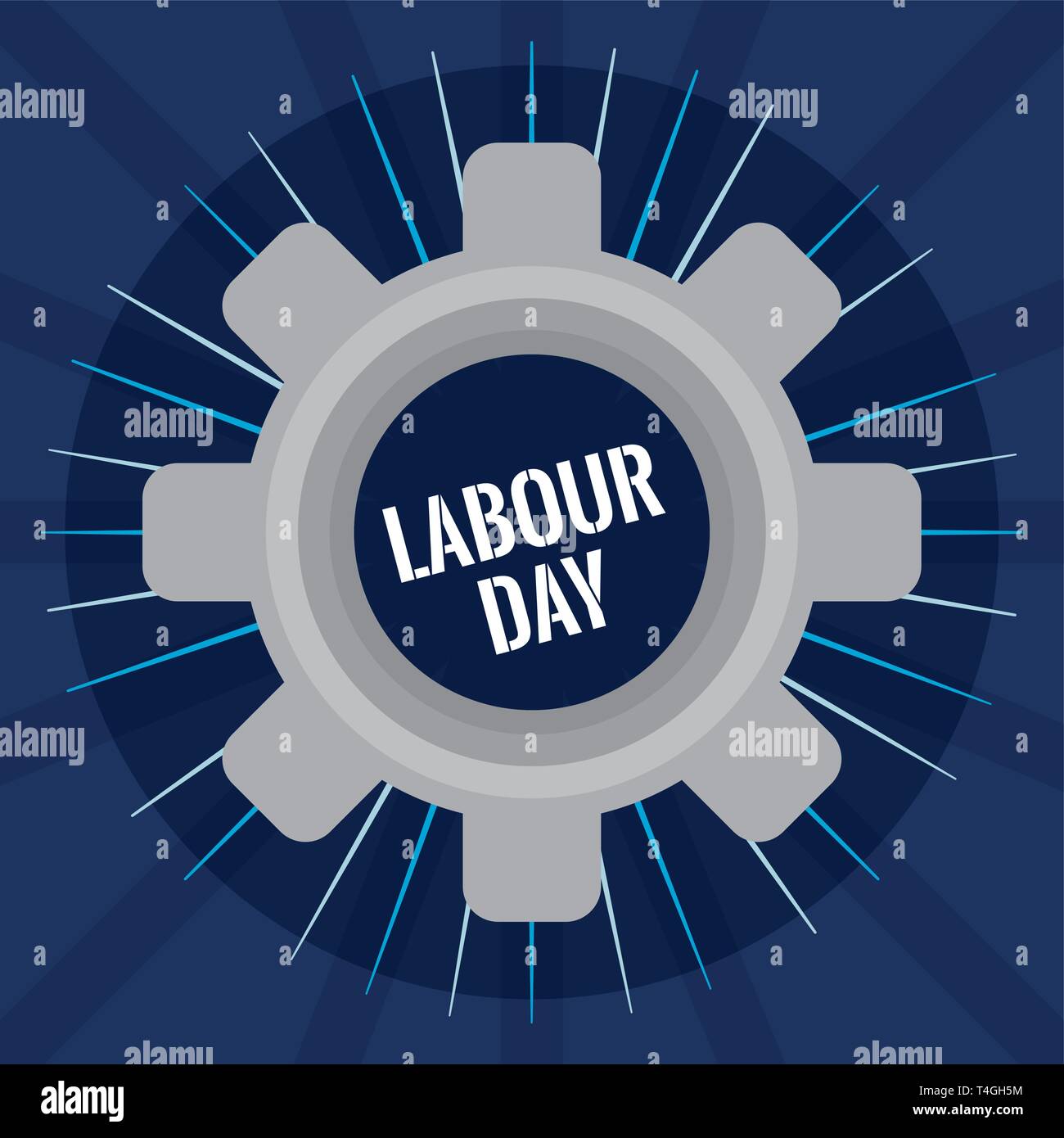 gear settings labour day vector illustration design Stock Vector Image ...