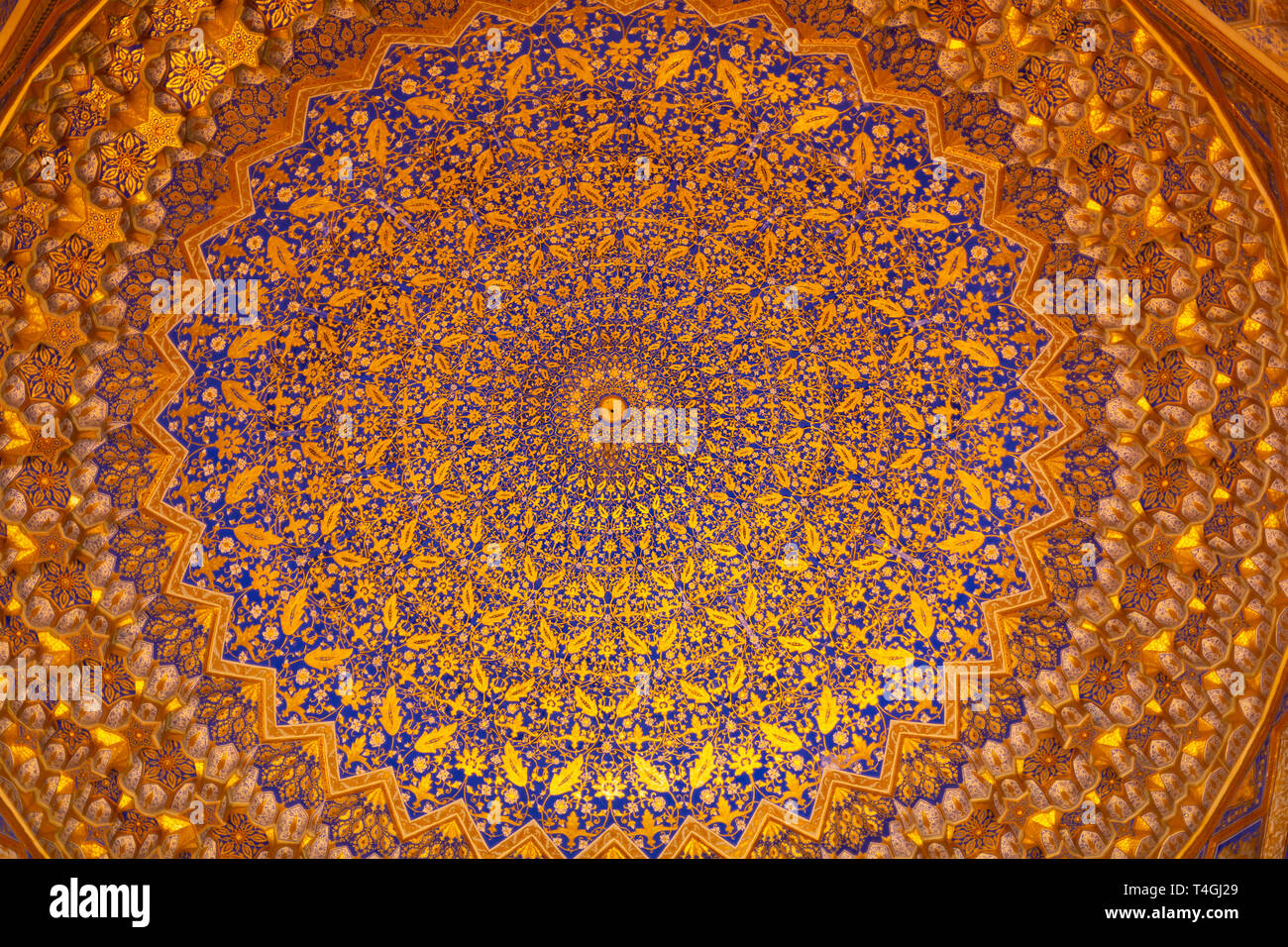 Internal view of Al-Aqsa Mosque, Jerusalem. Built in 691, where Prophet ...