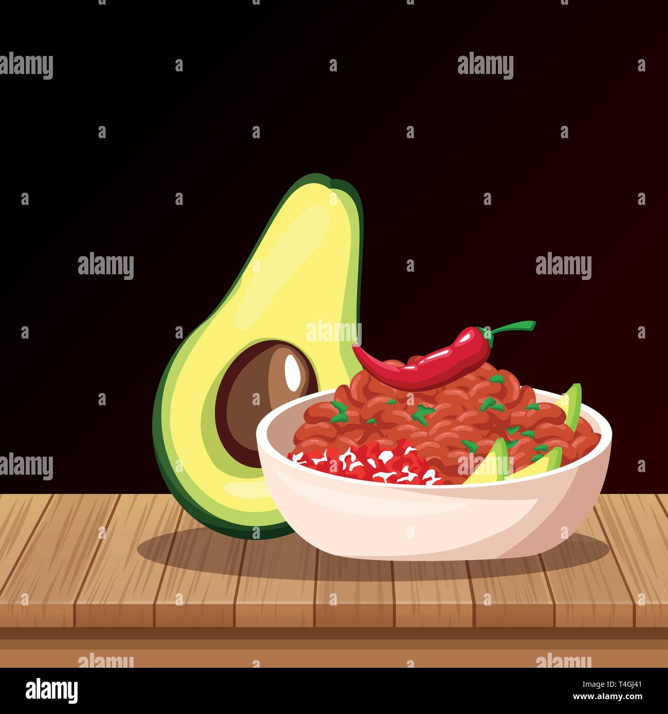 Mixed chilli Stock Vector Images - Alamy