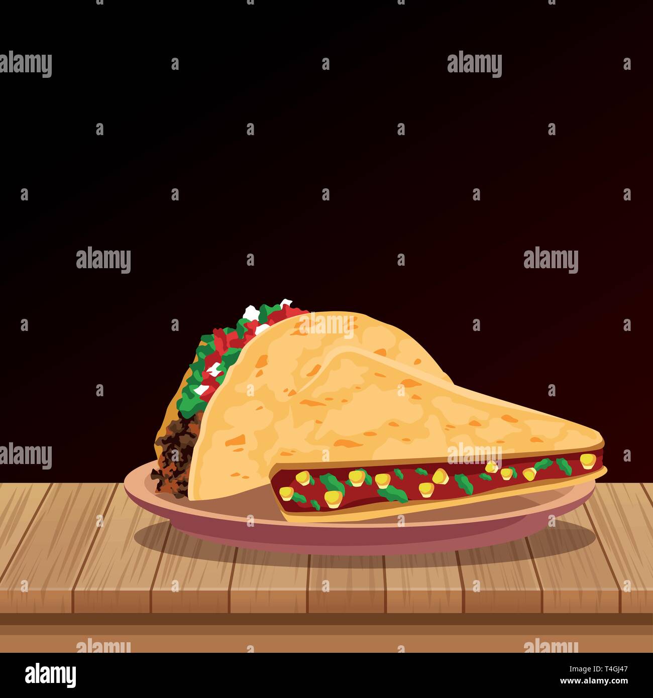 Mexican food cartoons Stock Vector Image & Art - Alamy