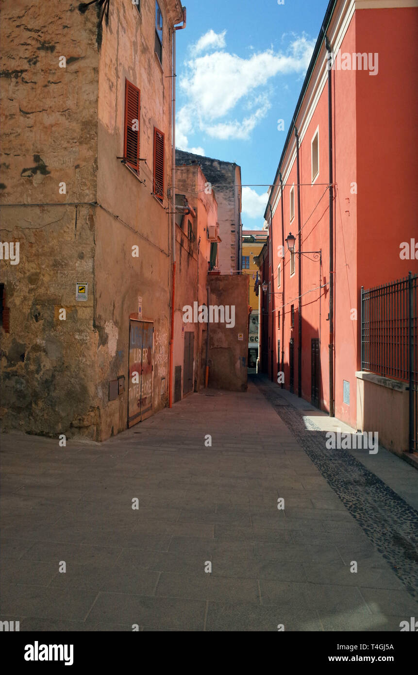 Sassari, Sardinia, Italy. Old medieval town center Stock Photo - Alamy