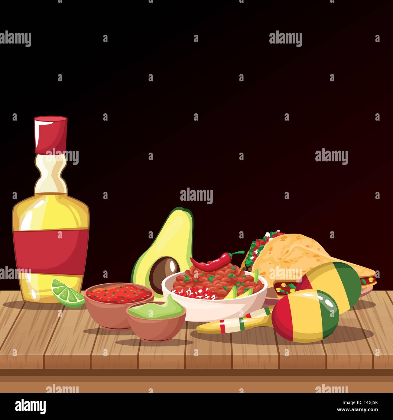 Mexican food cartoons Stock Vector Image & Art - Alamy