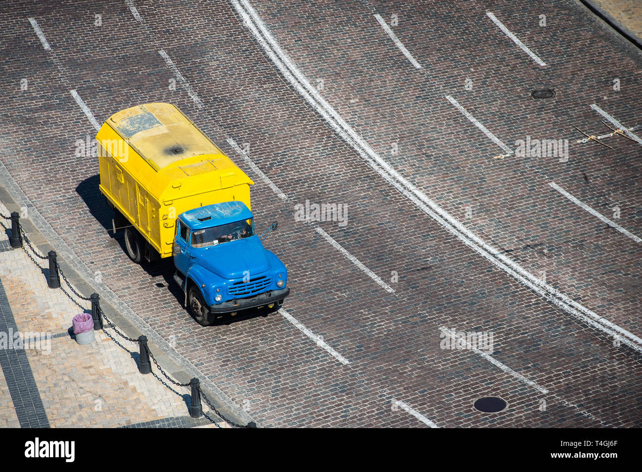 Wheel truck container on road hi-res stock photography and images - Alamy