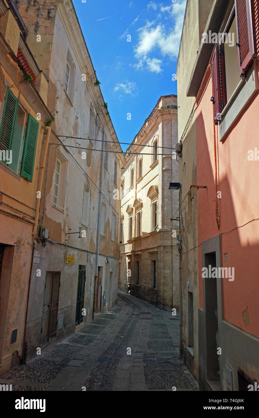 Sassari, Sardinia, Italy. Old medieval town center Stock Photo - Alamy