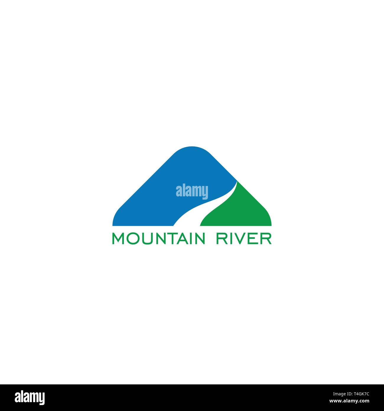mountain river graphic logo template, spring water logo, vector icon ...