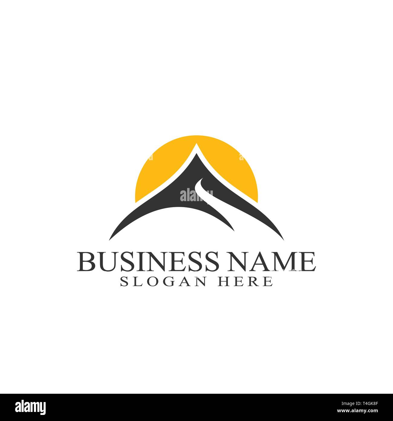 mountain logo template, abstract business logo, isolated on white ...