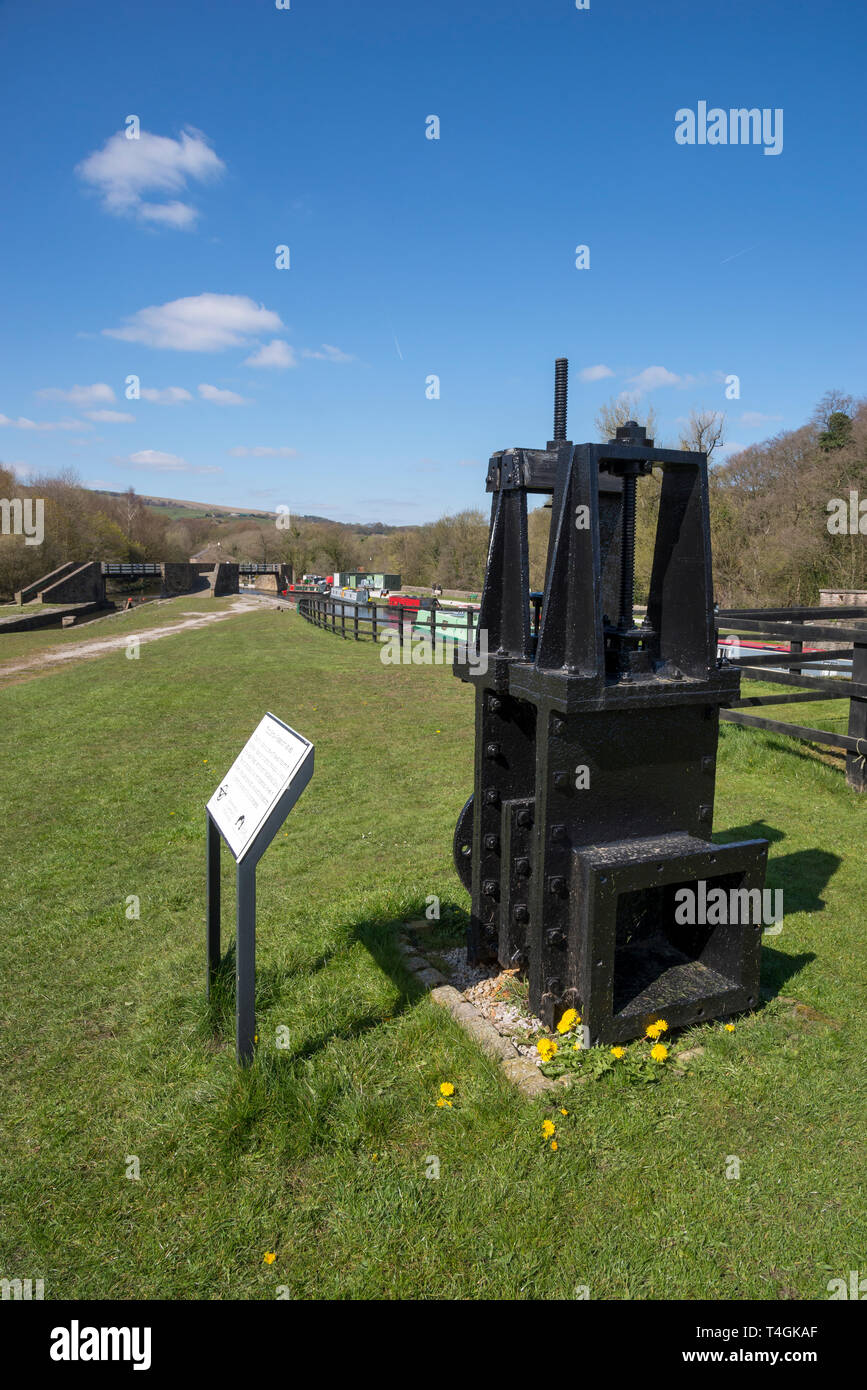 Todbrook reservoir valve at Bugsworth Basin on the Peak Forest canal ...