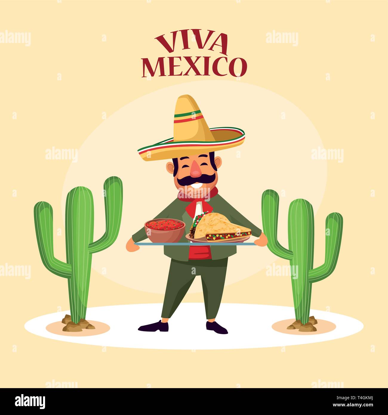 Viva mexico design cactus Stock Vector Images - Alamy