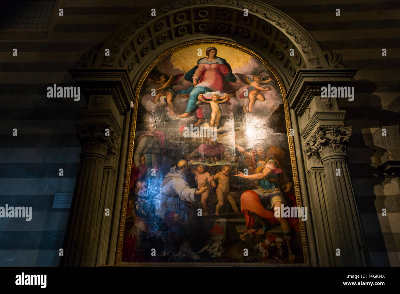 VOLTERRA, ITALY, JUNE 13, 2016 : interiors and architectural details of ...
