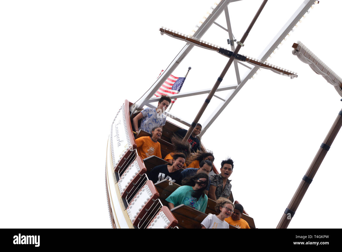 New York City, USA - July 30, 2018: Luna Park amusement park on summer ...
