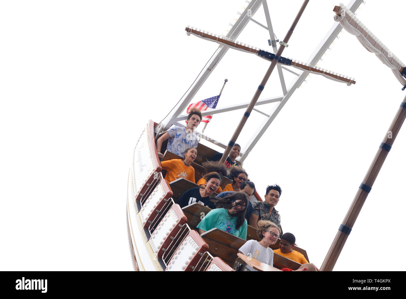 New York City, USA - July 30, 2018: Luna Park amusement park on summer ...