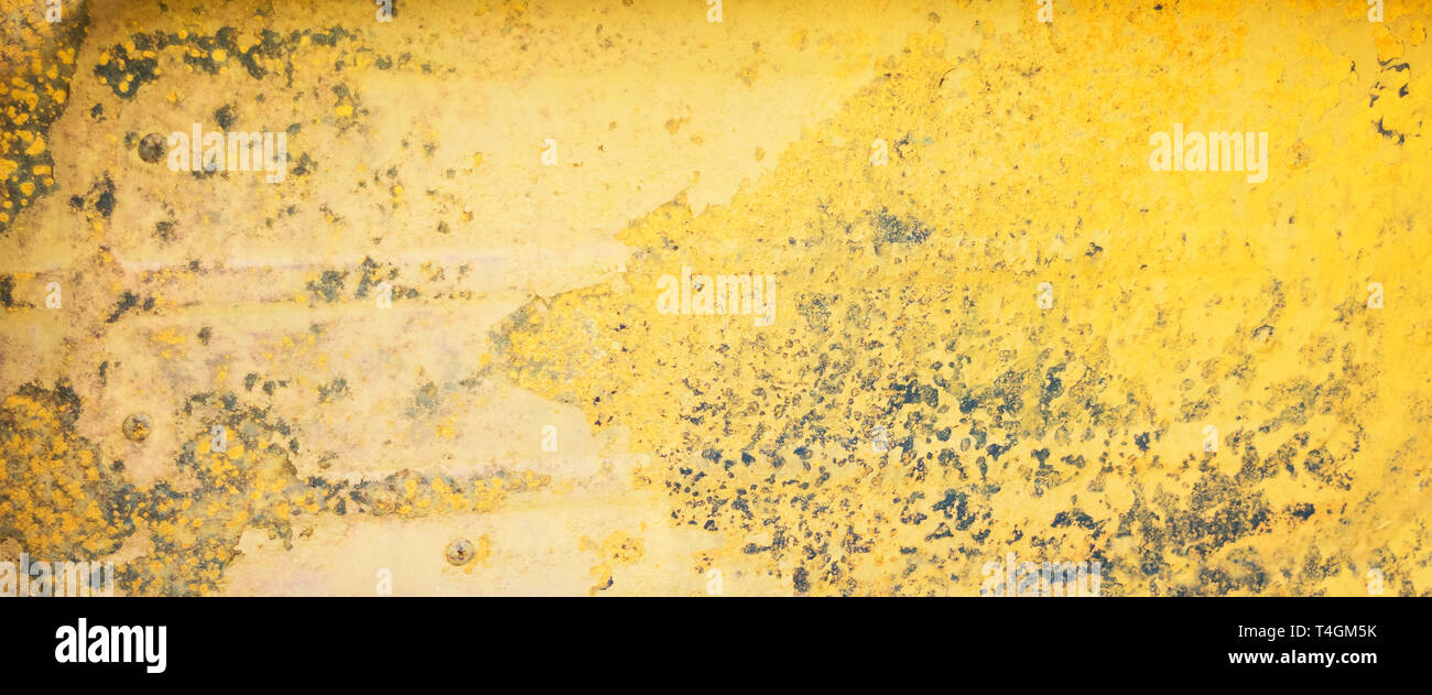 Old rusty yellow metal texture Stock Photo - Alamy