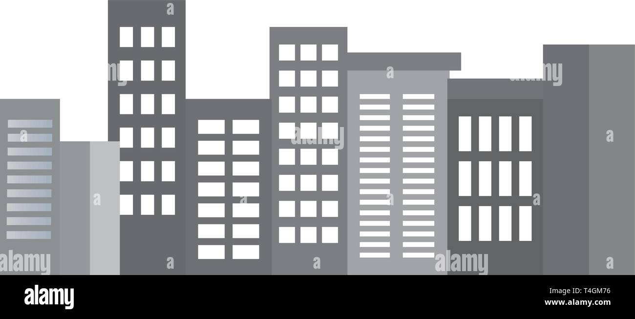 city landscape icon cartoon vector illustration graphic design Stock ...